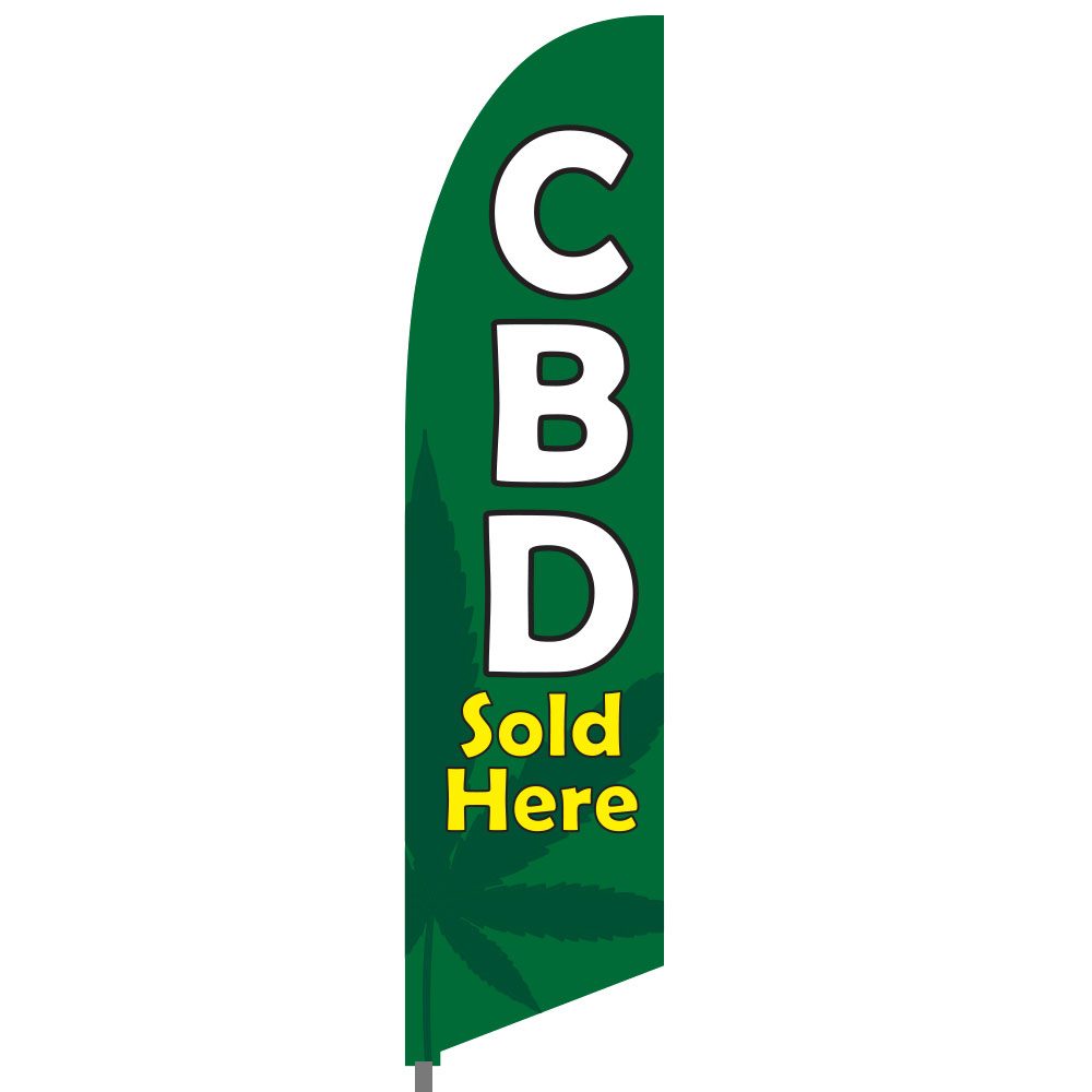 CBD Feather Flag Set | Free Shipping | Tex Visions